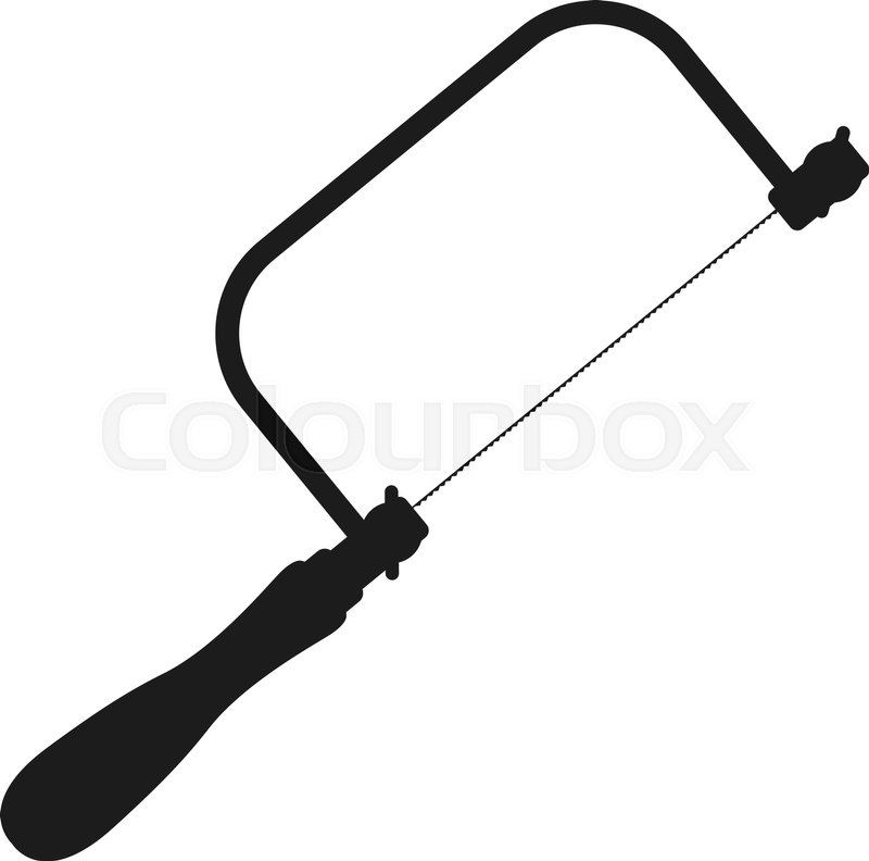 Saw Vector black icon on white ... | Stock vector | Colourbox