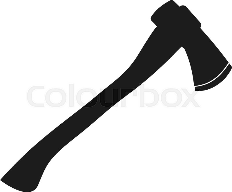 Ax Vector black icon on white ... | Stock vector | Colourbox