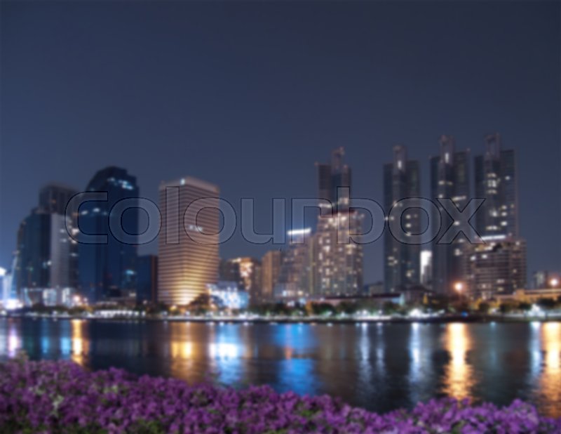 Blurred cityscape with high-rise ... | Stock image | Colourbox