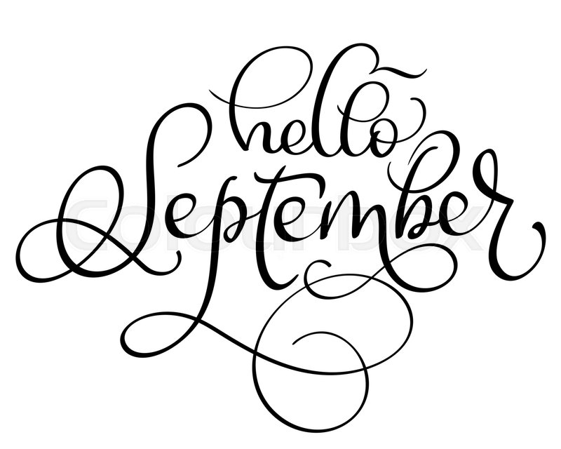 September Clipart Black And White