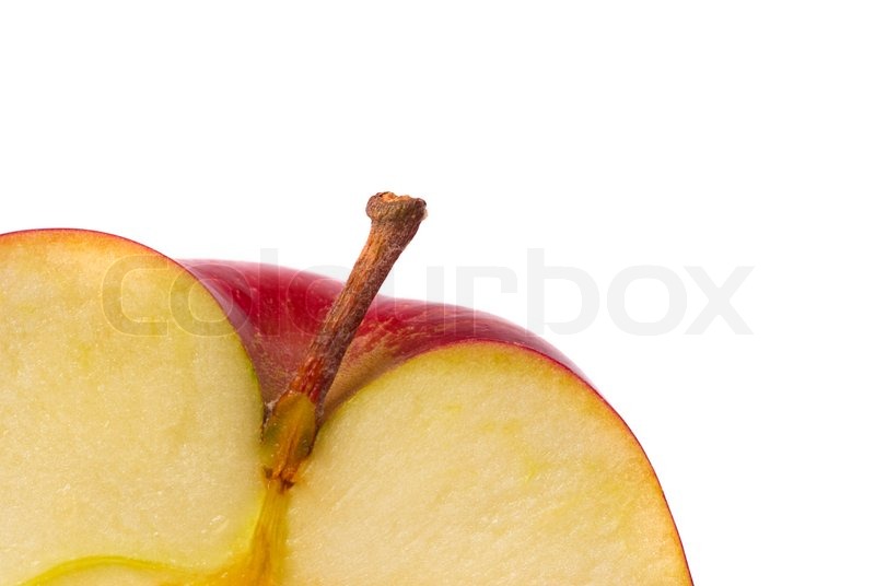 Die Hälfte der roten Apfel frisch ... | Stock Bild | Colourbox