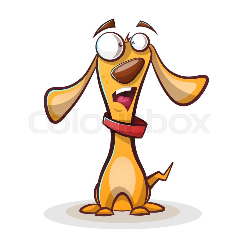 Funny, cute dog cartoon Vector eps 10 | Stock vector | Colourbox