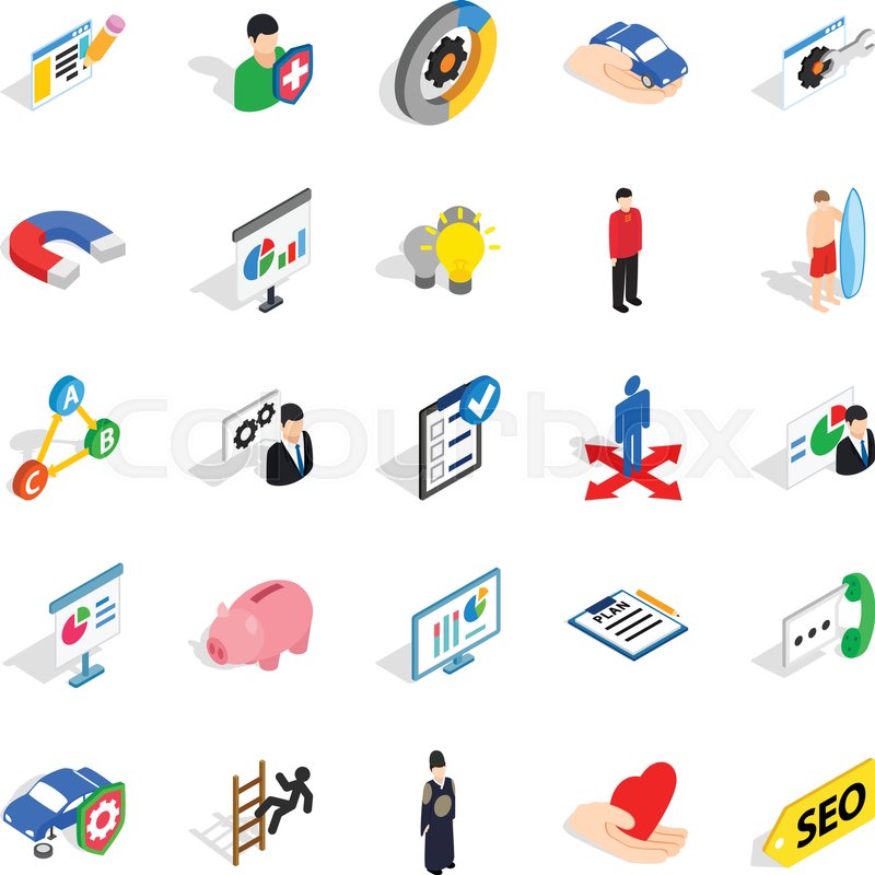 New workforce icons set. Isometric set ... | Stock Vector | Colourbox