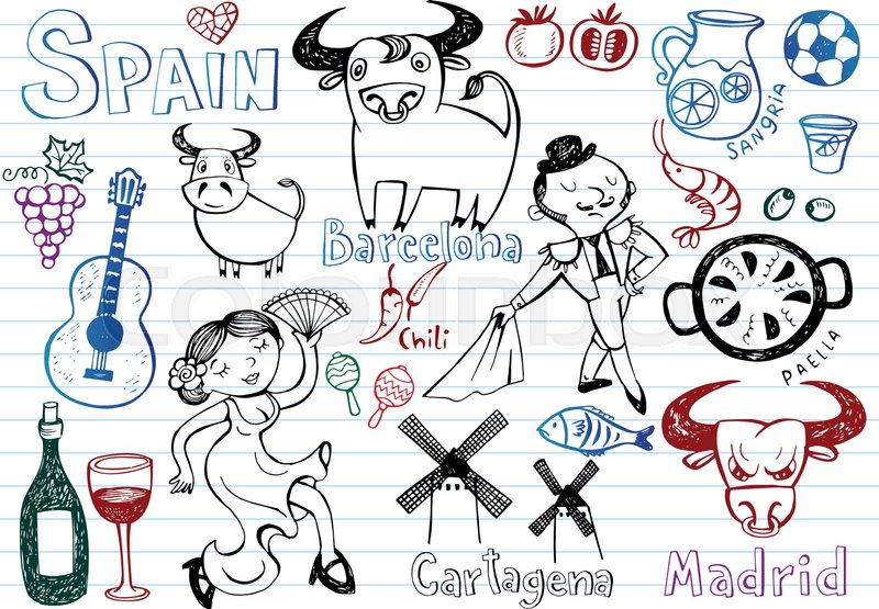 Spain icons collection | Stock vector | Colourbox