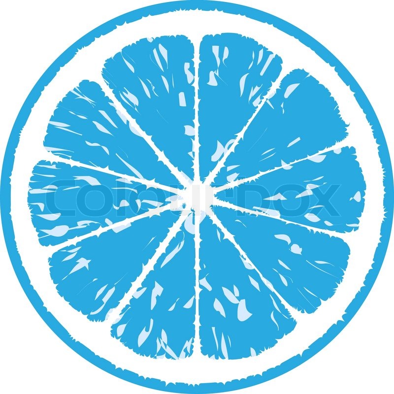 Blue lemon, vector illustration | Stock Vector | Colourbox