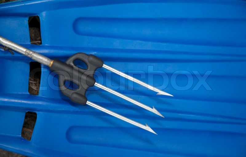 Harpoon of a underwater gun on a ... | Stock image | Colourbox