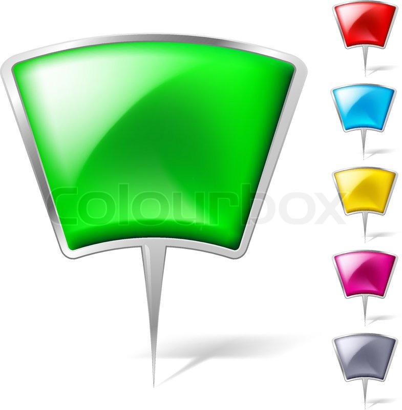 Pointers set number three Illustration ... | Stock vector | Colourbox