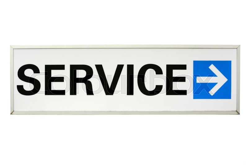 Service Sign isolated on white ... | Stock image | Colourbox