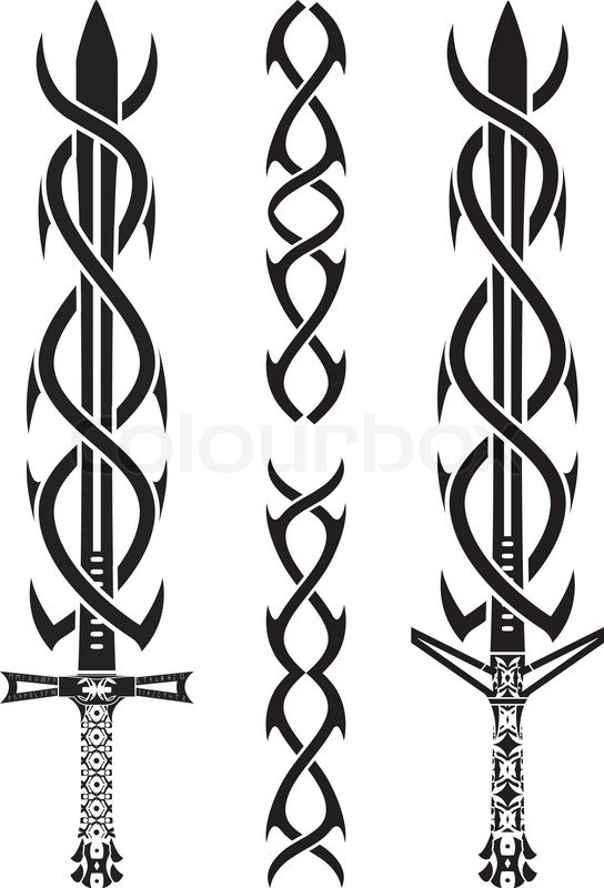 "tattoo swords" | Stock vector | Colourbox