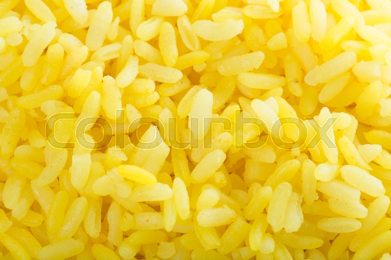Boiled yellow rice. Photo can be used ... | Stock image | Colourbox
