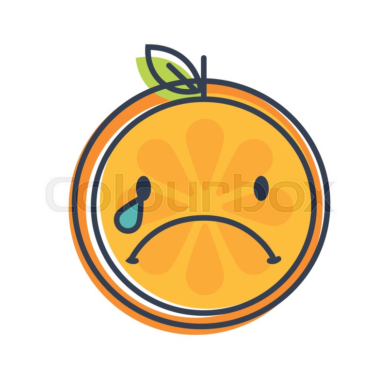 Orange Sad Face