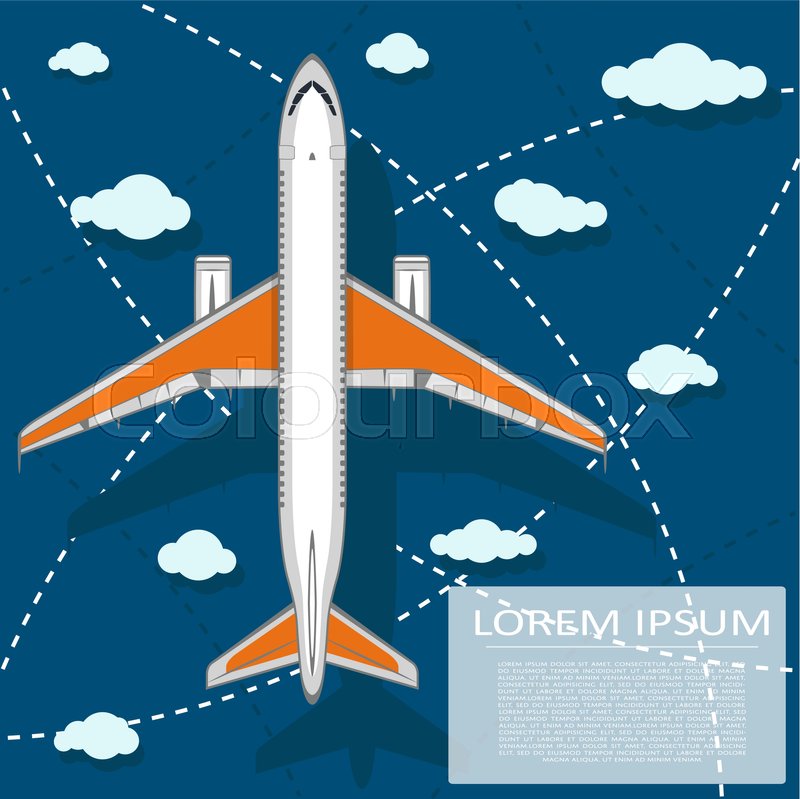 Passenger air transportation banner ... | Stock vector | Colourbox