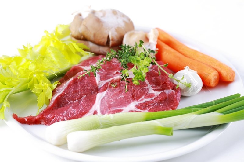 Prepared raw ingredients for cooking | Stock image | Colourbox