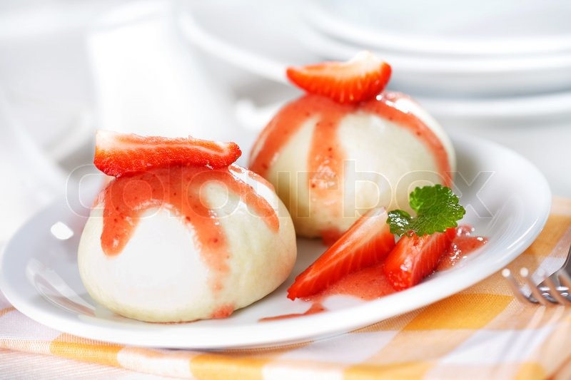 Sweet dumplings filled with fruits and ... | Stock image | Colourbox