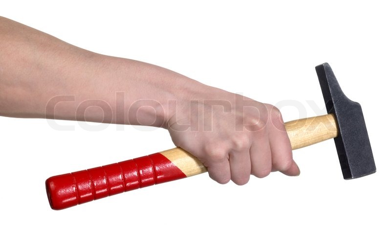 Hand and hammer | Stock image | Colourbox