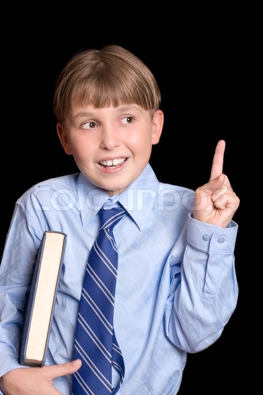 Child with an answer, solution, idea | Stock image | Colourbox