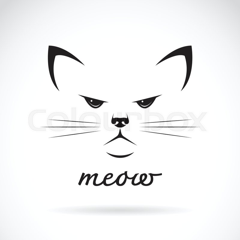 Vector of a cat face design on white ... | Stock vector | Colourbox