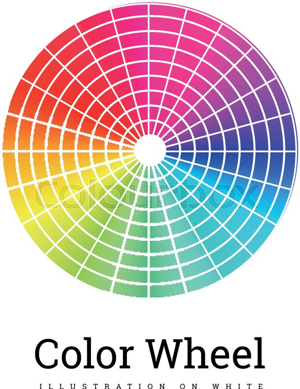 Color Wheel vector illustration on ... | Stock vector | Colourbox