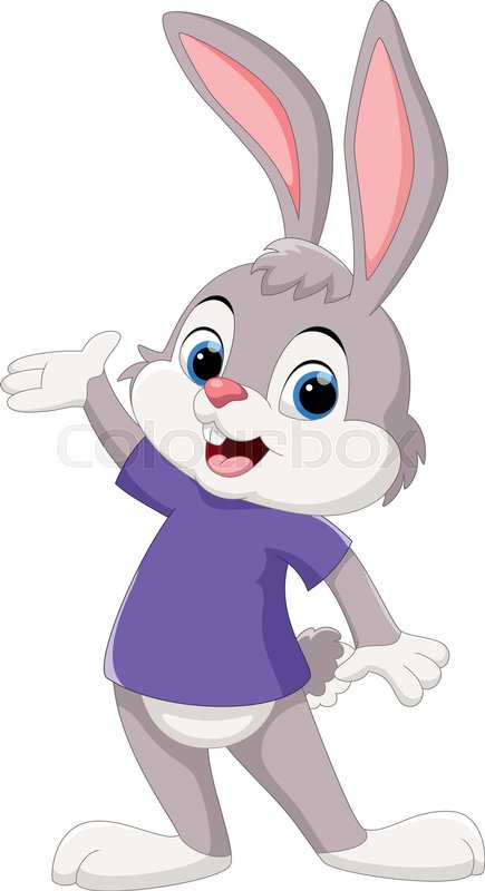 Cartoon Animal Raising Hand