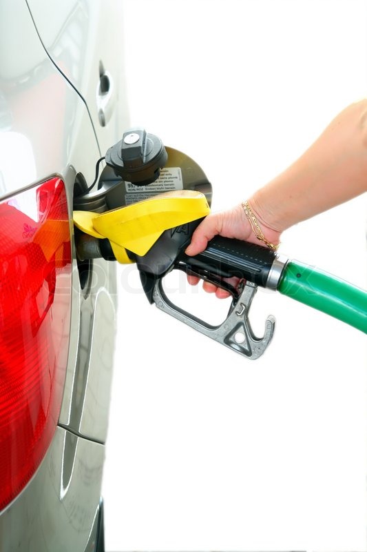 Closeup tanken Benzin in Tankstelle auf ... | Stock Bild | Colourbox