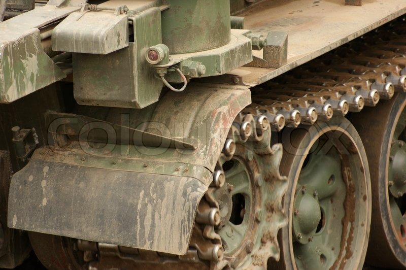 Ausschnitt eines Tanks mit Ketten | Stock Bild | Colourbox