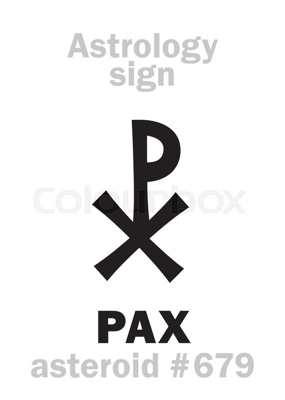 Astrology Alphabet: PAX (Peace), ... | Stock vector | Colourbox