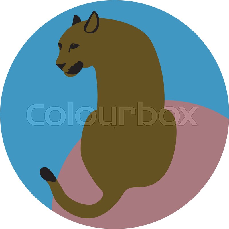 Puma vector illustration style flat | Stock vector | Colourbox