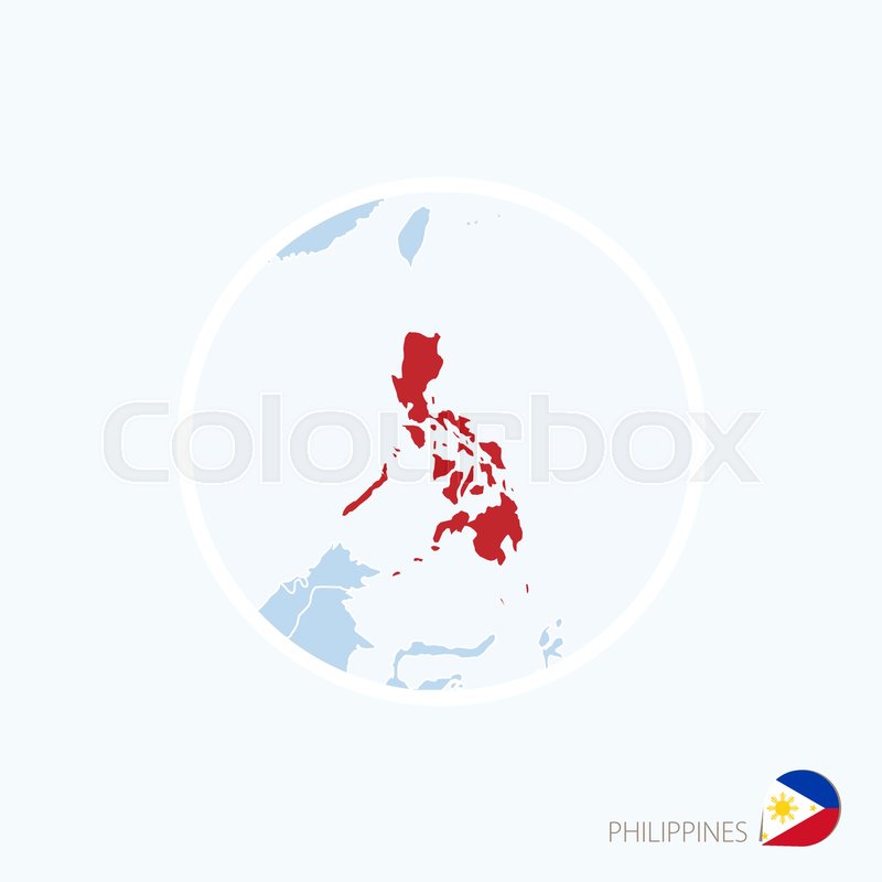 Philippine Map Logo Philippines Intro Badge Circular Name Map Stock