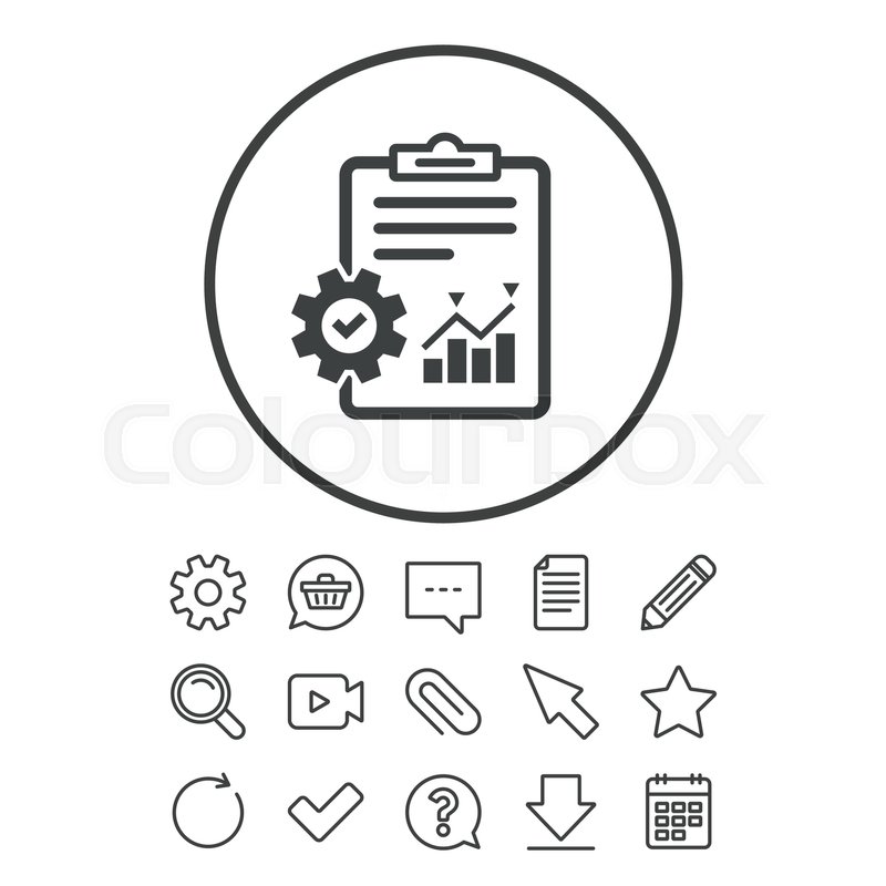 Project management icon. Report ... | Stock vector | Colourbox