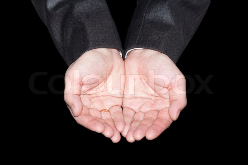 Open hands of a man | Stock image | Colourbox