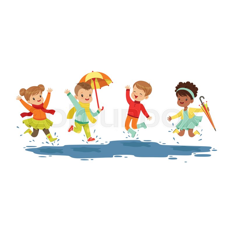 Kids Splashing Clipart