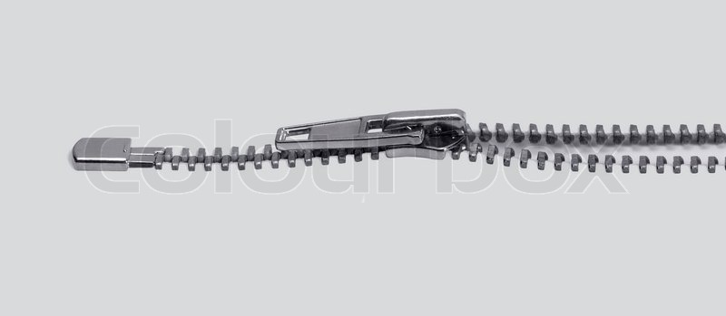 Low angle view of of a zipper in light ... | Stock image | Colourbox