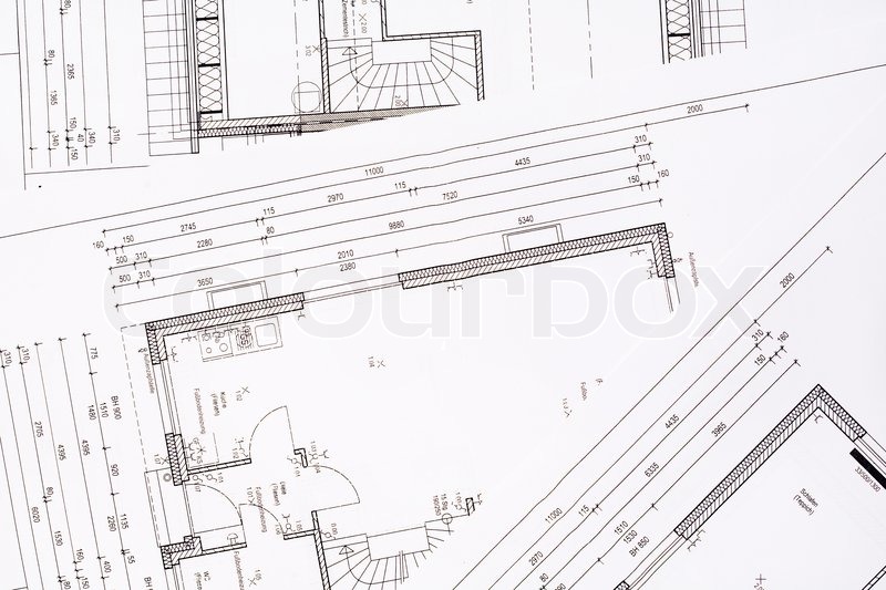 Family house plans - background | Stock image | Colourbox