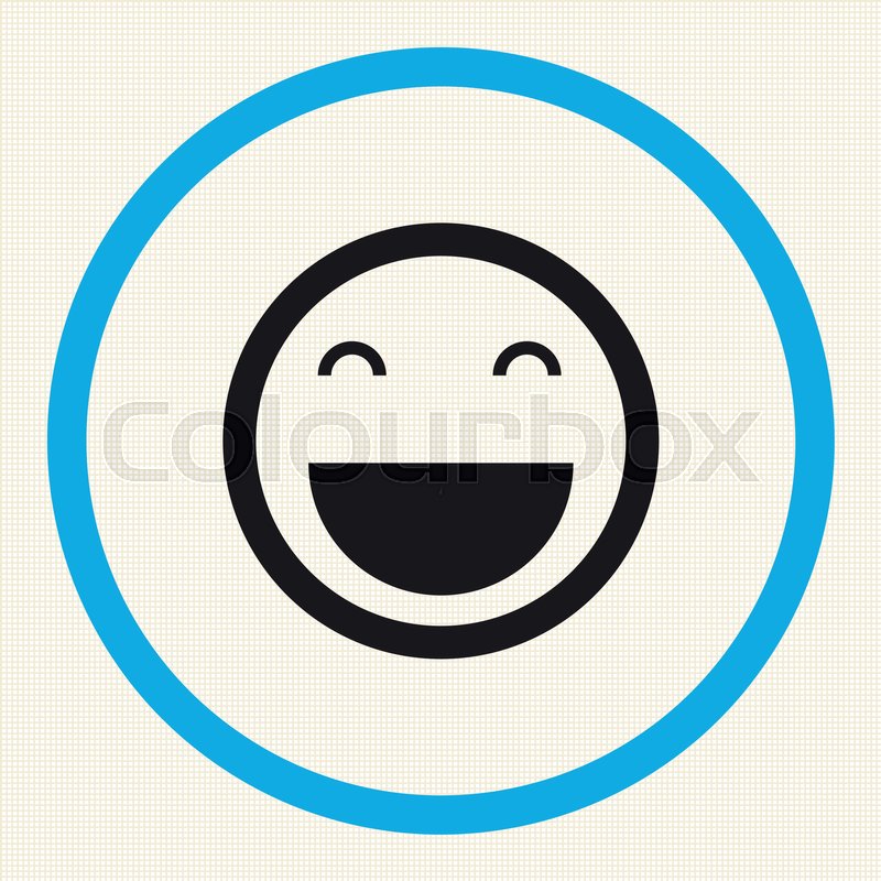 Smile Icon in the circle | Stock vector | Colourbox