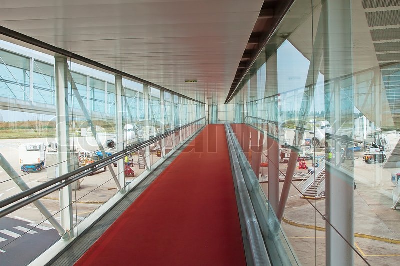 Entrance to the airplane in a modern ... | Stock image | Colourbox