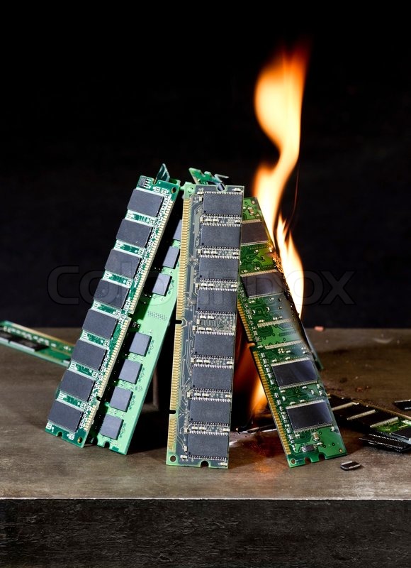 Pile of random access memory sticks and ... | Stock image | Colourbox