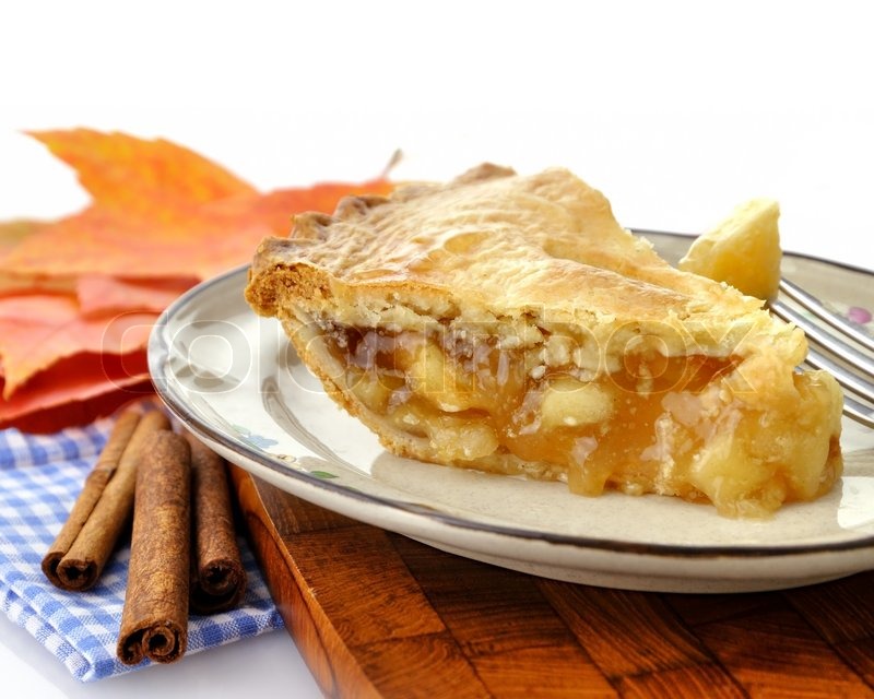A Slice Of Apple Pie On A Plate ,Close ... | Stock image | Colourbox