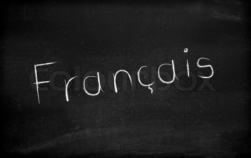 "Francais" written on a blackboard in ... | Stock image | Colourbox