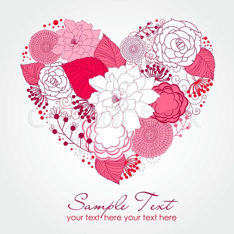 Floral Heart | Stock vector | Colourbox