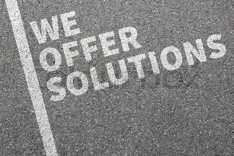 We offer solutions solution for problem ... | Stock image | Colourbox