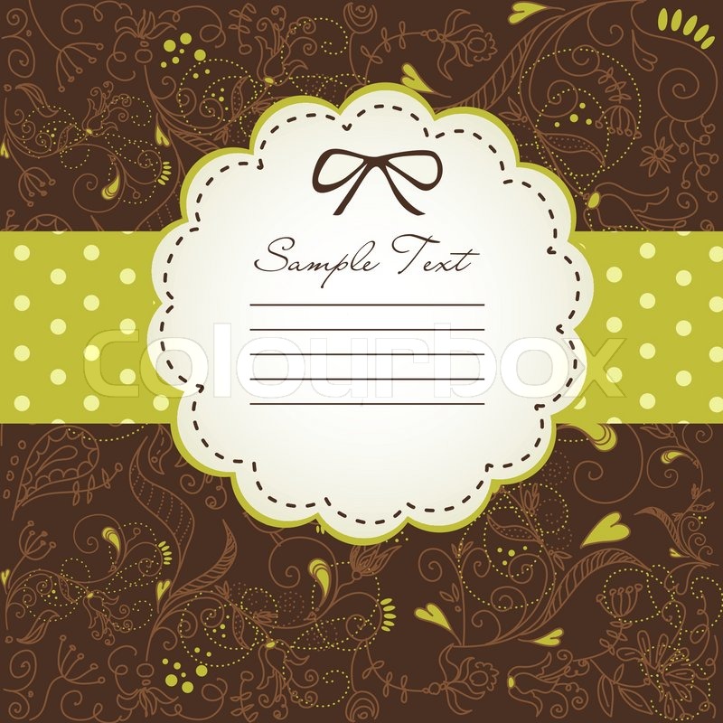 Template frame design for a card | Stock vector | Colourbox