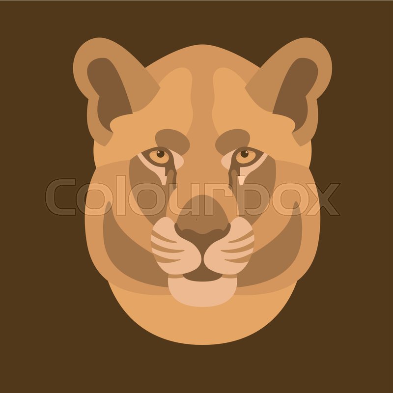 Lion face vector illustration style ... | Stock vector | Colourbox