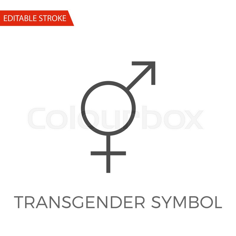 Transgender Symbol Thin Line Vector ... | Stock vector | Colourbox