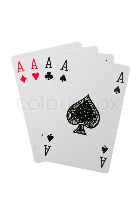 Playing cards isolated on a white ... | Stock image | Colourbox