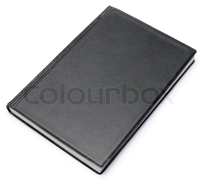 Black diary isolated on white | Stock image | Colourbox
