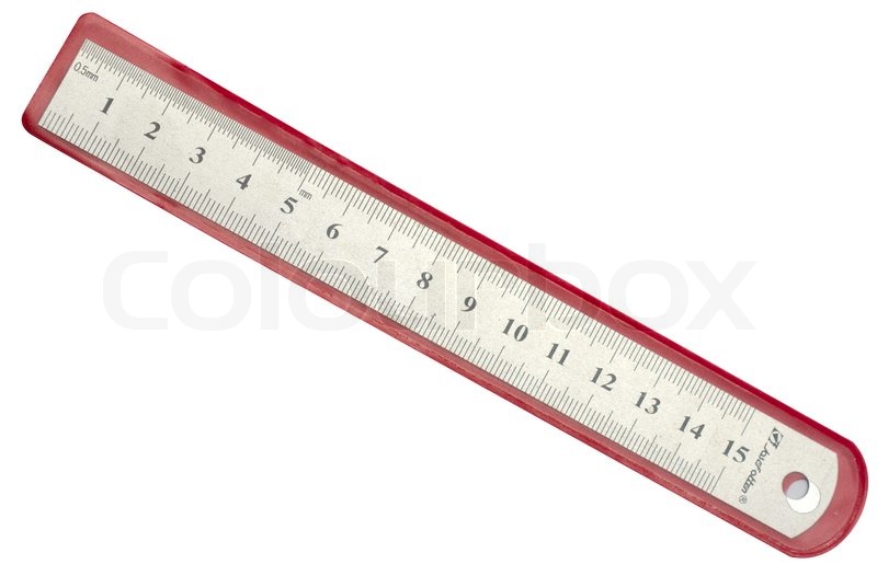 Steel ruler isolated on white | Stock image | Colourbox