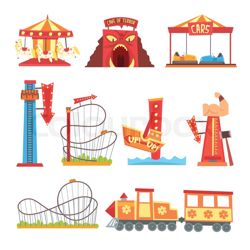 Amusement Park Rides Cartoon
