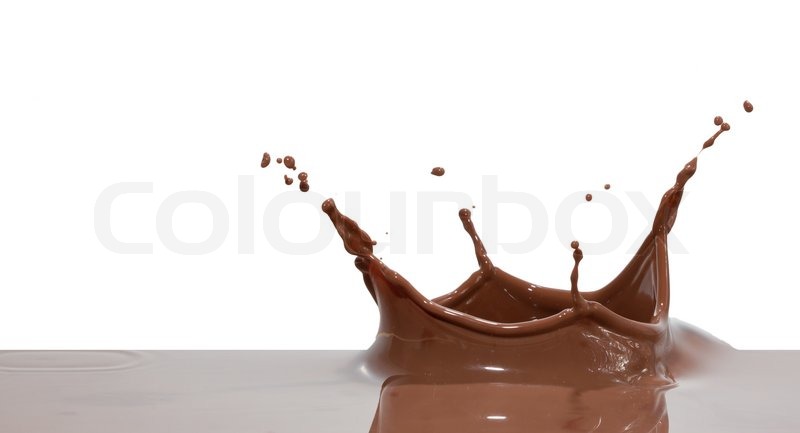 Chocolate splash closeup isolated on ... | Stock Photo | Colourbox