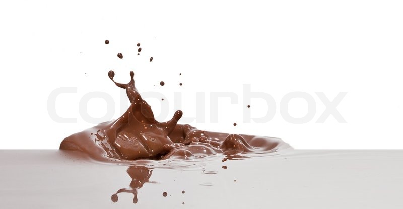 Chocolate splash closeup isolated on ... | Stock image | Colourbox