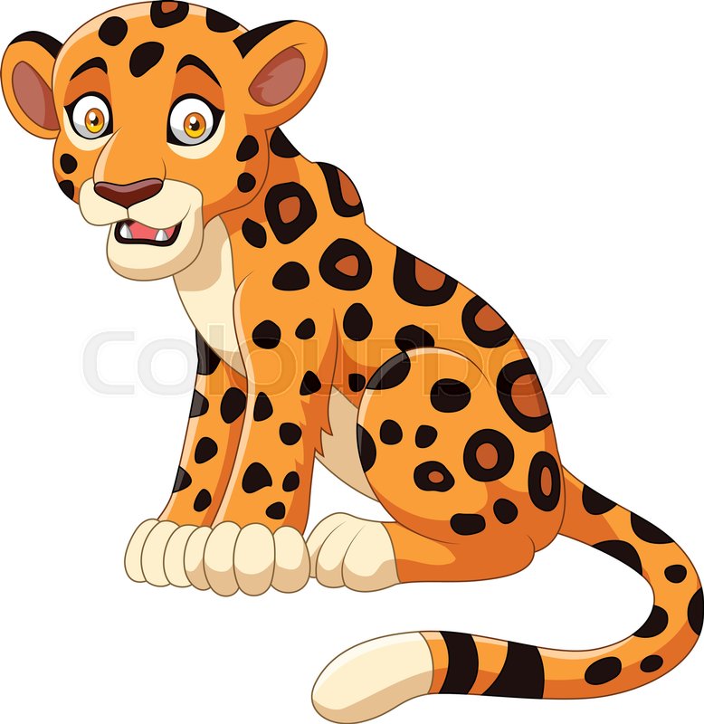 Vector illustration of Cartoon leopard ... | Stock vector | Colourbox
